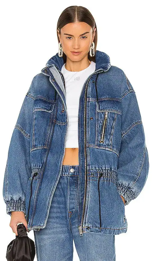 DENIM X ALEXANDER WANG Field Jacket In Blue - Medium Washed Indigo